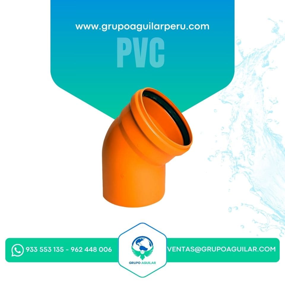 Codo 45° de Cachimba de PVC – Grupo Aguilar